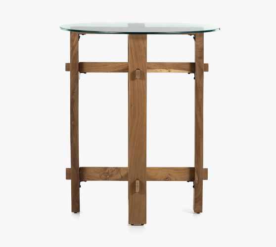 Castro Round Glass Top Counter Height Table | Pottery Barn