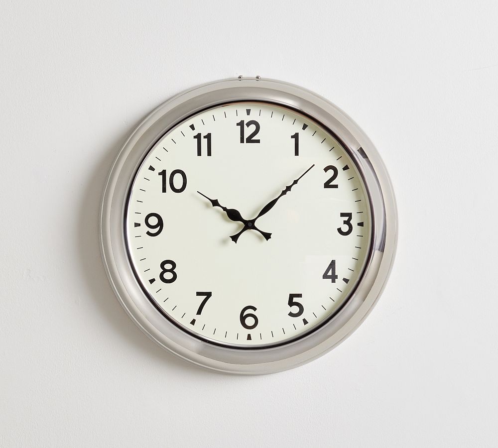 Arthur Nickel Wall Clock | Pottery Barn