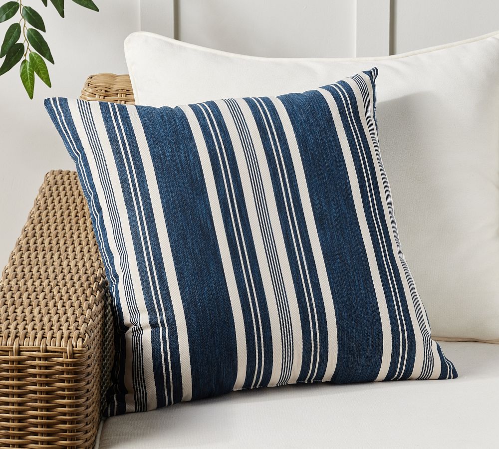Kingston Striped Outdoor Pillow | Pottery Barn