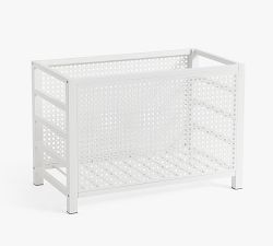 Malibu Performated Metal Outdoor Pool Storage Bin | Pottery Barn