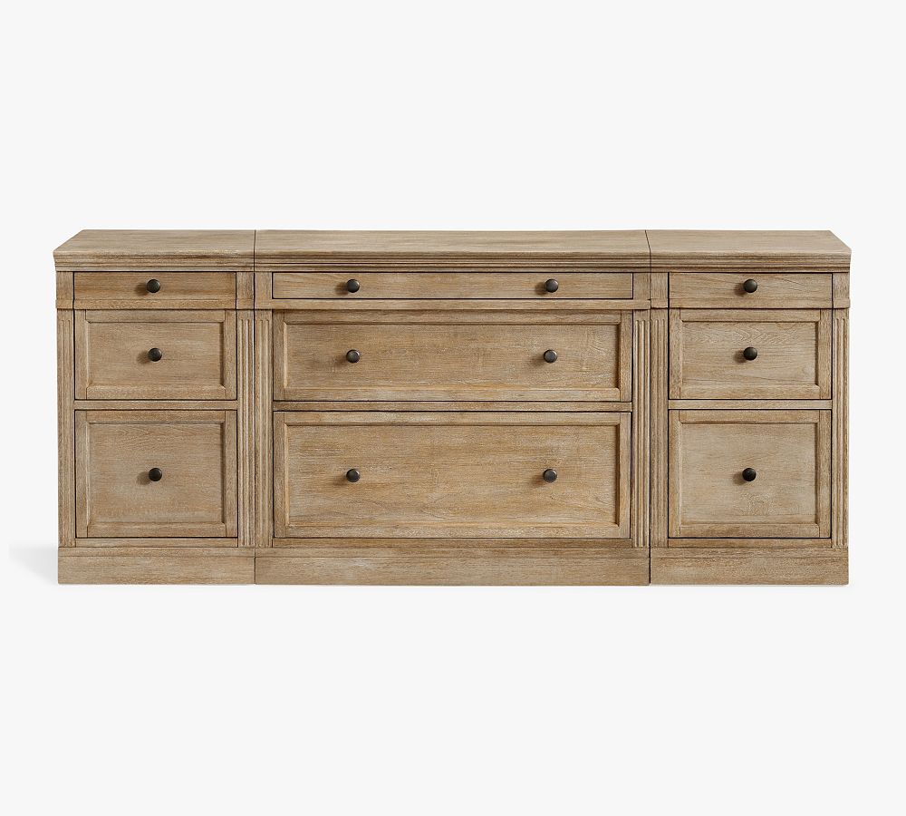 Livingston Media Console with File Cabinets (70'') | Pottery Barn