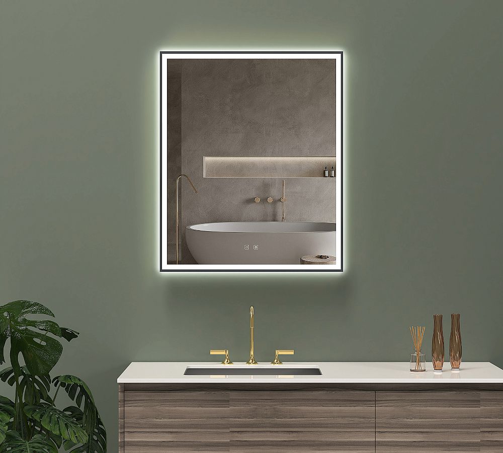 Dora Rectangular Lighted LED Mirror | Pottery Barn