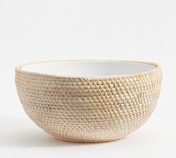 Tava Handwoven Rattan Serving Bowl | Pottery Barn