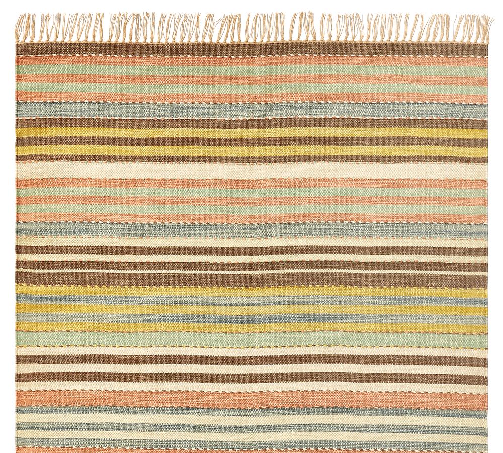 Kase Striped Outdoor Performance Rug | Pottery Barn