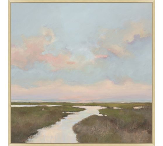 Reflection Stream Framed Canvas | Pottery Barn