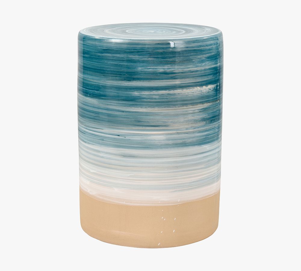 Brooks Ceramic Accent Stool | Pottery Barn