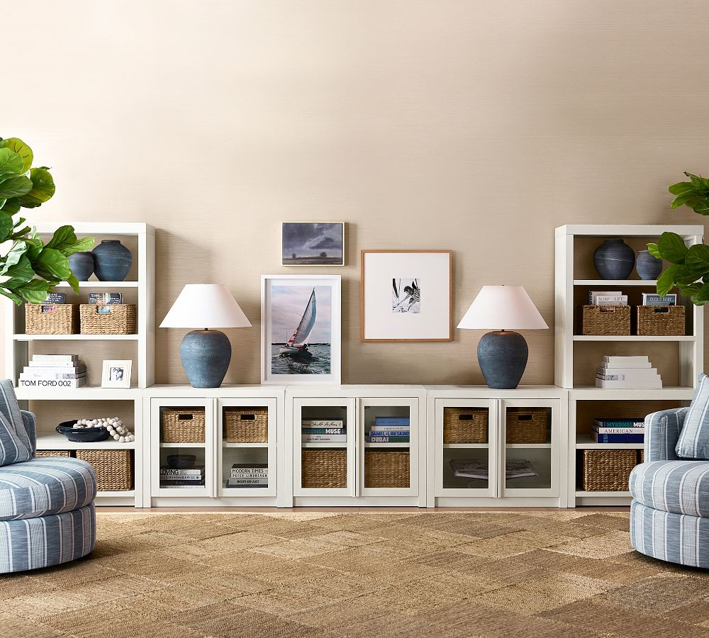 Dillon Grand Glass Media & Bookcase Suite (180") | Pottery Barn