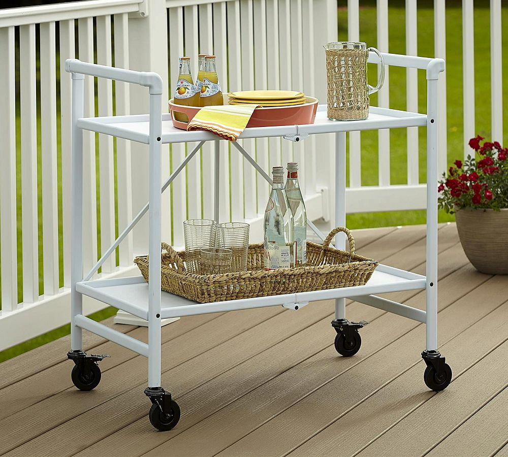 Cascade Outdoor Folding Bar Cart (33") | Pottery Barn