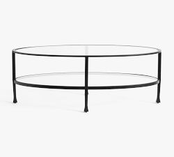 Tanner Oval Glass Coffee Table (47.5") | Pottery Barn