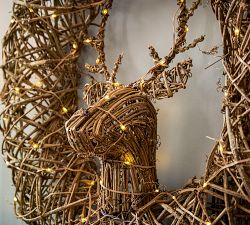 Lit Stag Wreath | Pottery Barn