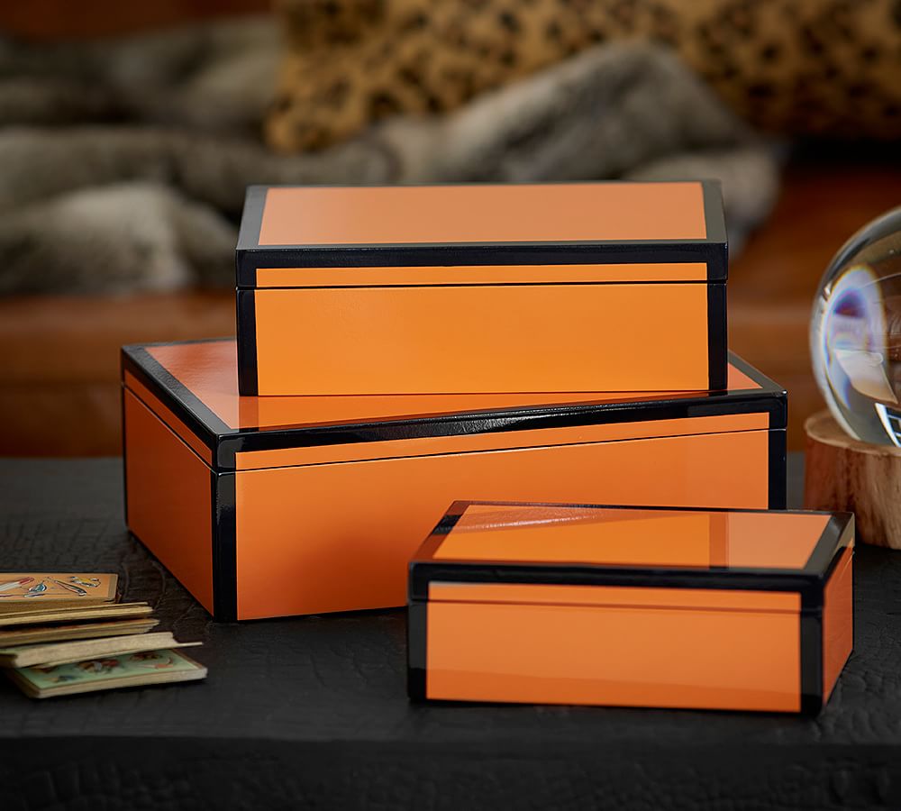 Orange Lacquer Boxes | Pottery Barn