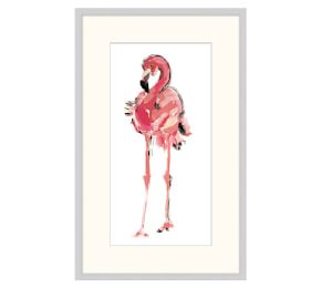 Watercolor Flamingo Framed Print | Pottery Barn