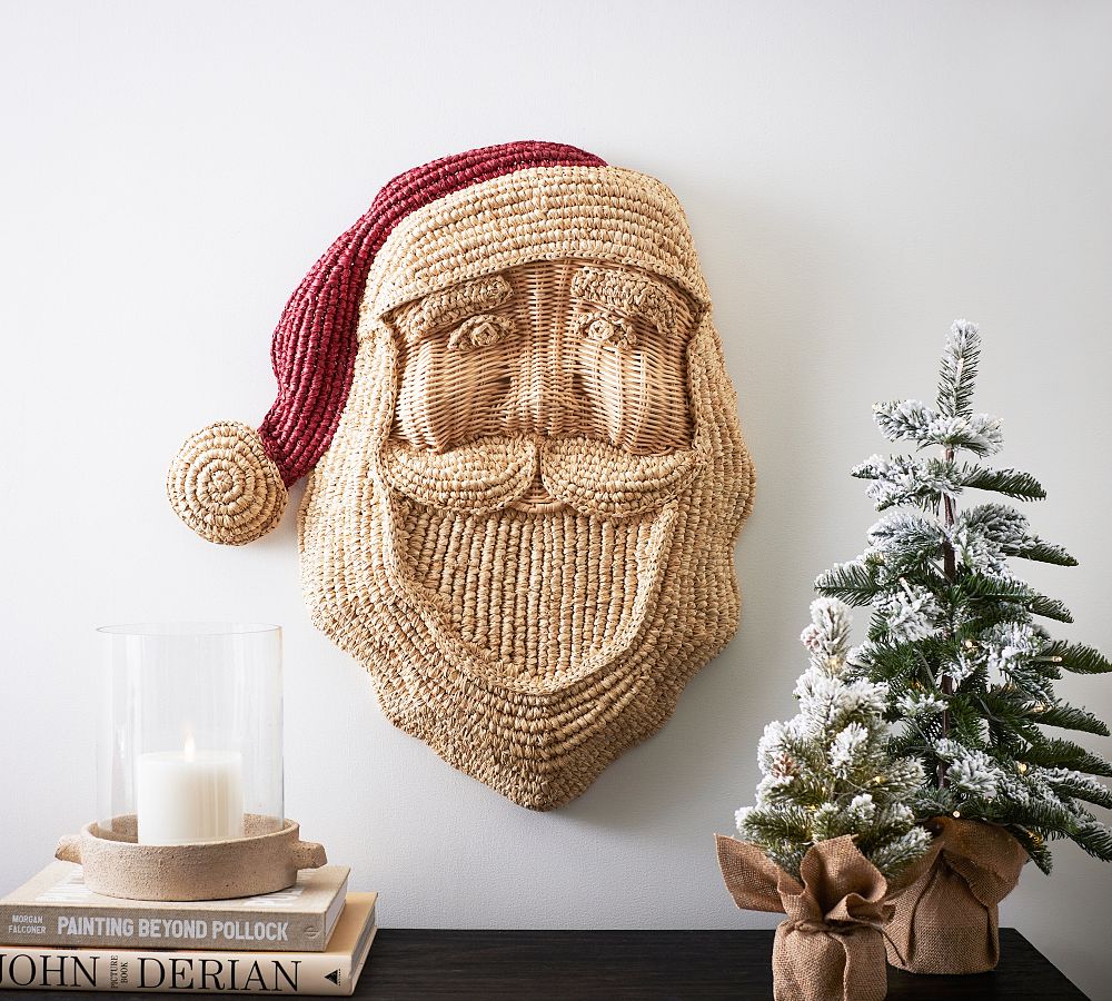 Figural Woven Santa Wall Art | Pottery Barn