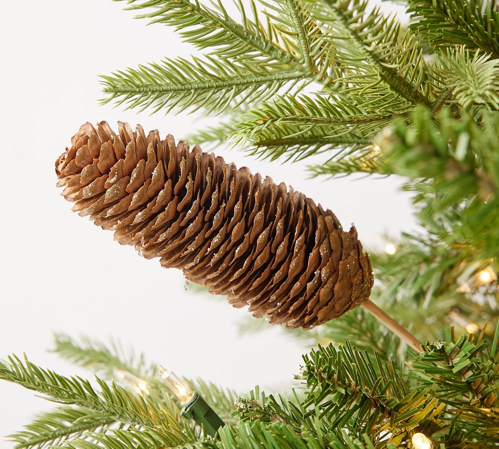 Glitter Pinecone Tree Pick | Pottery Barn