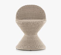 Encinitas Wicker Petite Outdoor Dining Chair | Pottery Barn