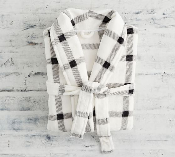 Doyle Windowpane Robe | Pottery Barn