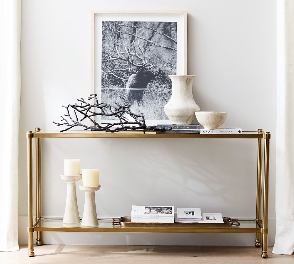 Everson Glass Console Table (58.5") | Pottery Barn