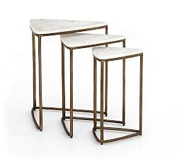 Cecilia Marble Nesting Side Tables | Pottery Barn