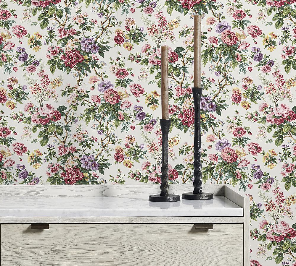 Zelda Floral Print Wallpaper | Pottery Barn