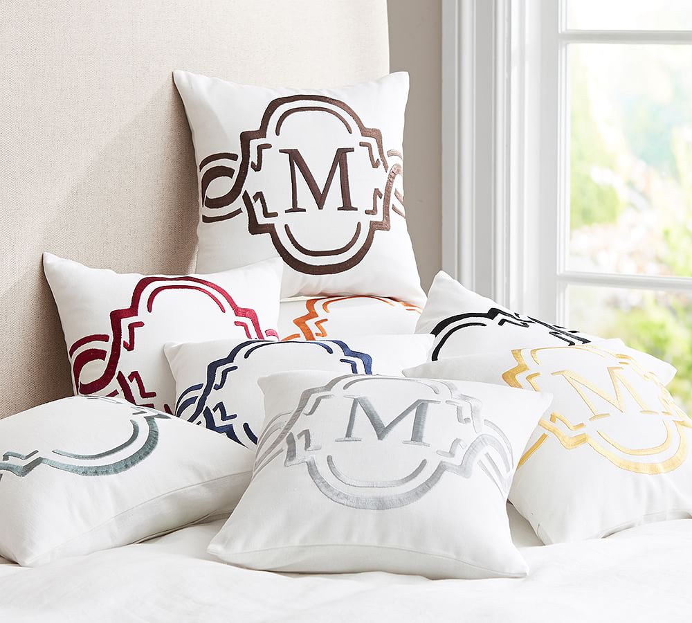 Monogrammable 12" Dec Decorative Pillow Cover | Pottery Barn
