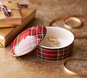 Stewart Plaid Decorative Box | Pottery Barn