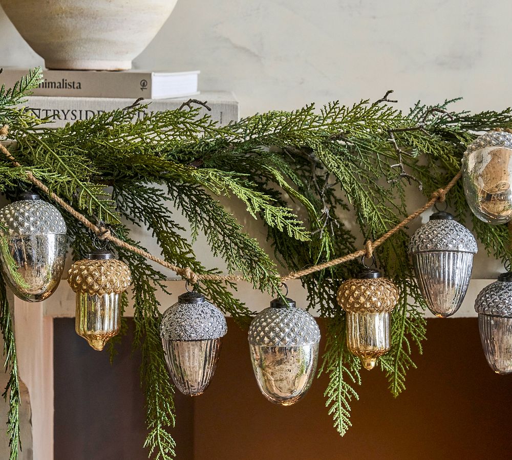 Mercury Acorn Garland | Pottery Barn