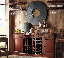 Modular Bar Buffet With Double Wine Grid (72") | Pottery Barn