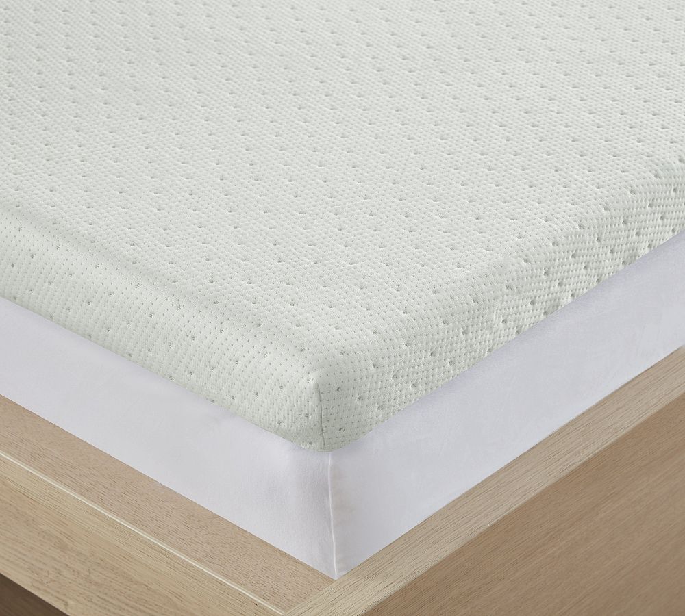 Green Tea Foam Mattress Topper with Removable Cooling Cover | Pottery Barn