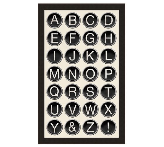 Type Key Chart Framed Print | Pottery Barn
