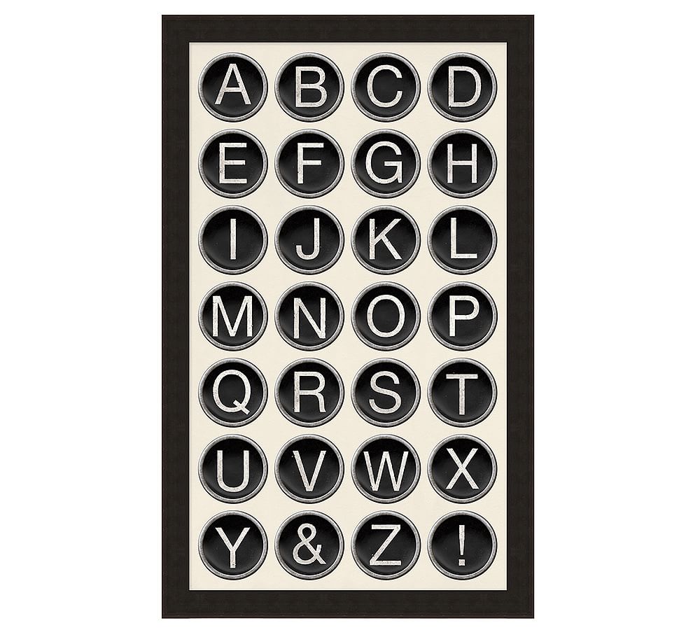 Type Key Chart Framed Print | Pottery Barn