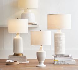 Emma Ceramic Round Table Lamp (20") | Pottery Barn