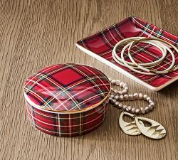 Stewart Plaid Decorative Box | Pottery Barn