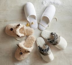 Faux Fur Ombre Slippers | Pottery Barn