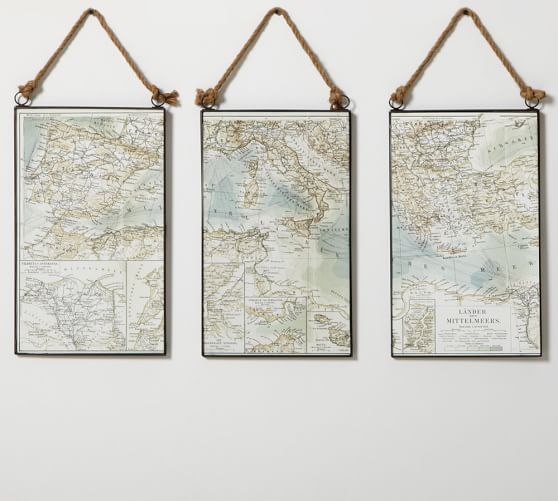Map Triptych | Pottery Barn