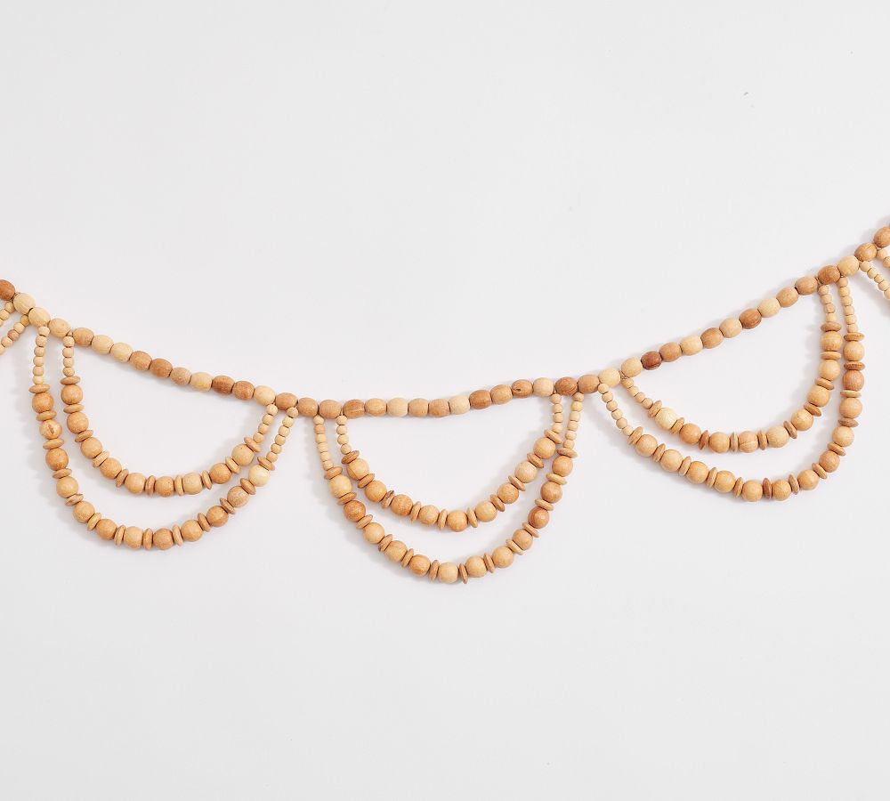 Wooden Beaded Garland | Pottery Barn
