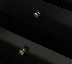 Harmon Metal Open Bookcase with Drawers | Pottery Barn