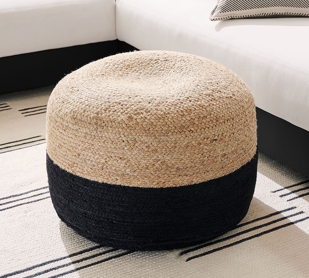 Handwoven Natural Fiber Round Pouf | Pottery Barn