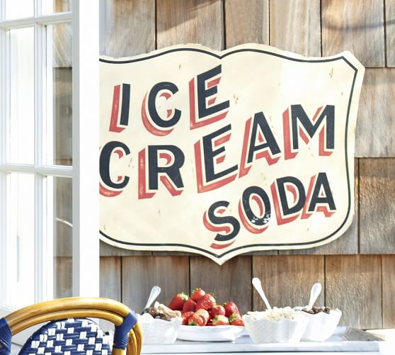 Ice Cream Soda Sign | Wall Decor | Pottery Barn