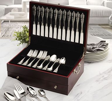 Walnut Flatware Storage Box | Pottery Barn
