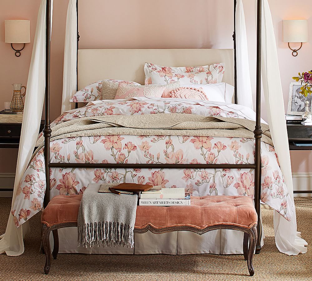 Magnolia Organic Patterned Duvet Cover & Sham | Pottery Barn