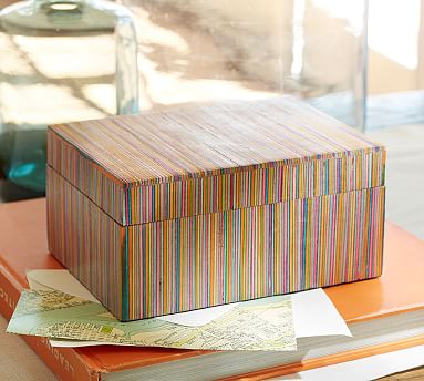 Multi Stripe Box | Pottery Barn