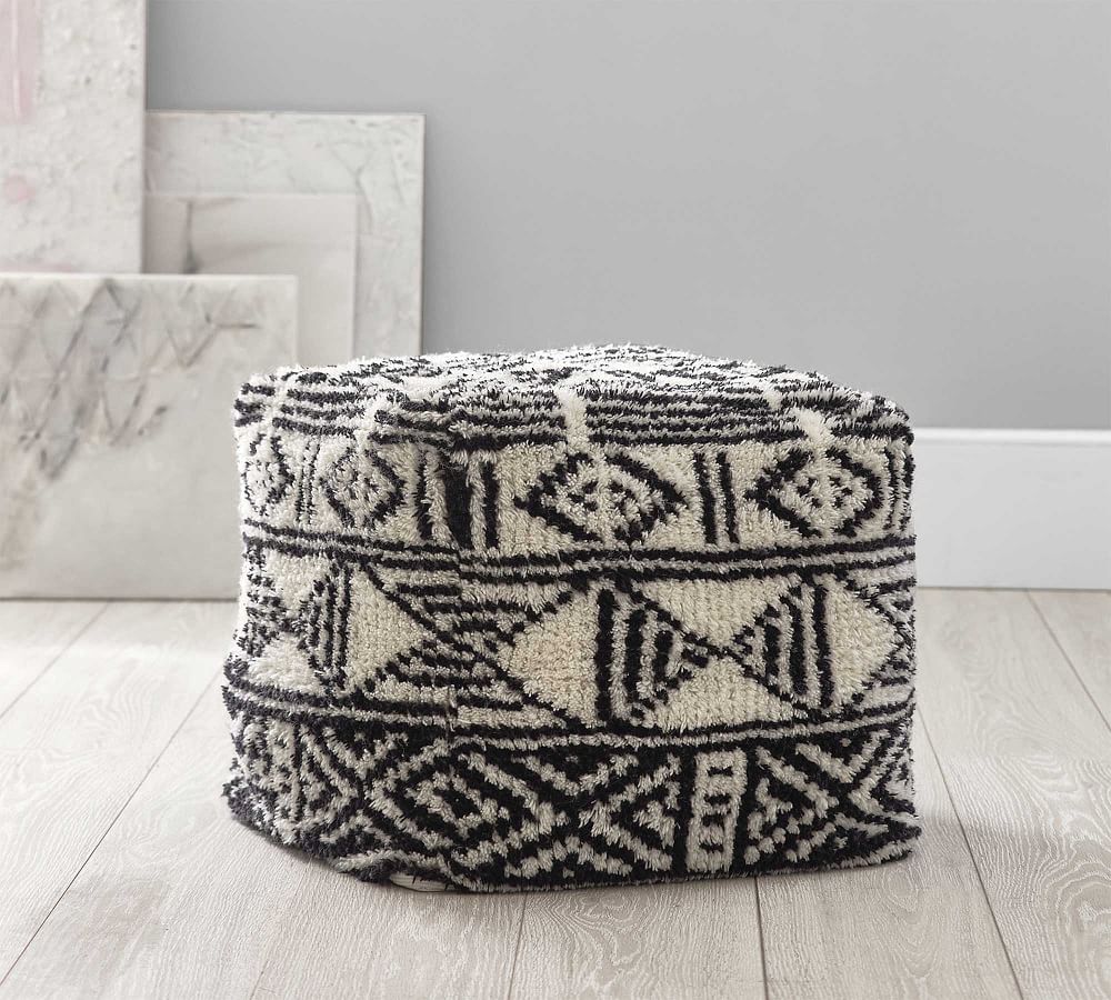 Aztec Handwoven Pouf | Pottery Barn