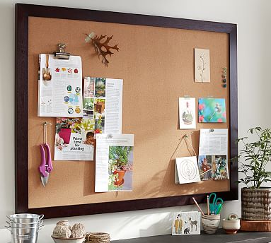 Framed cork board store