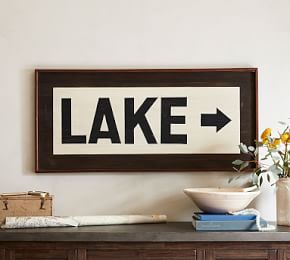 Lake Sign | Wall Art | Pottery Barn
