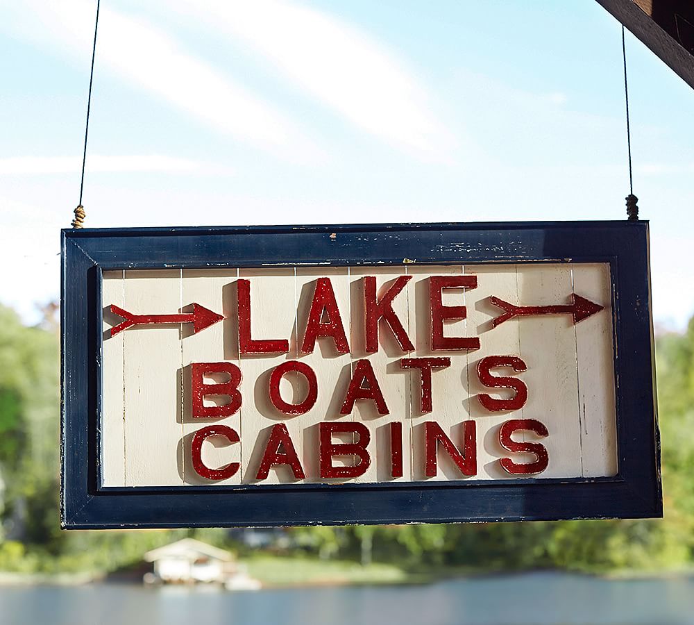 Lake Cabin Sign | Wall Decor | Pottery Barn