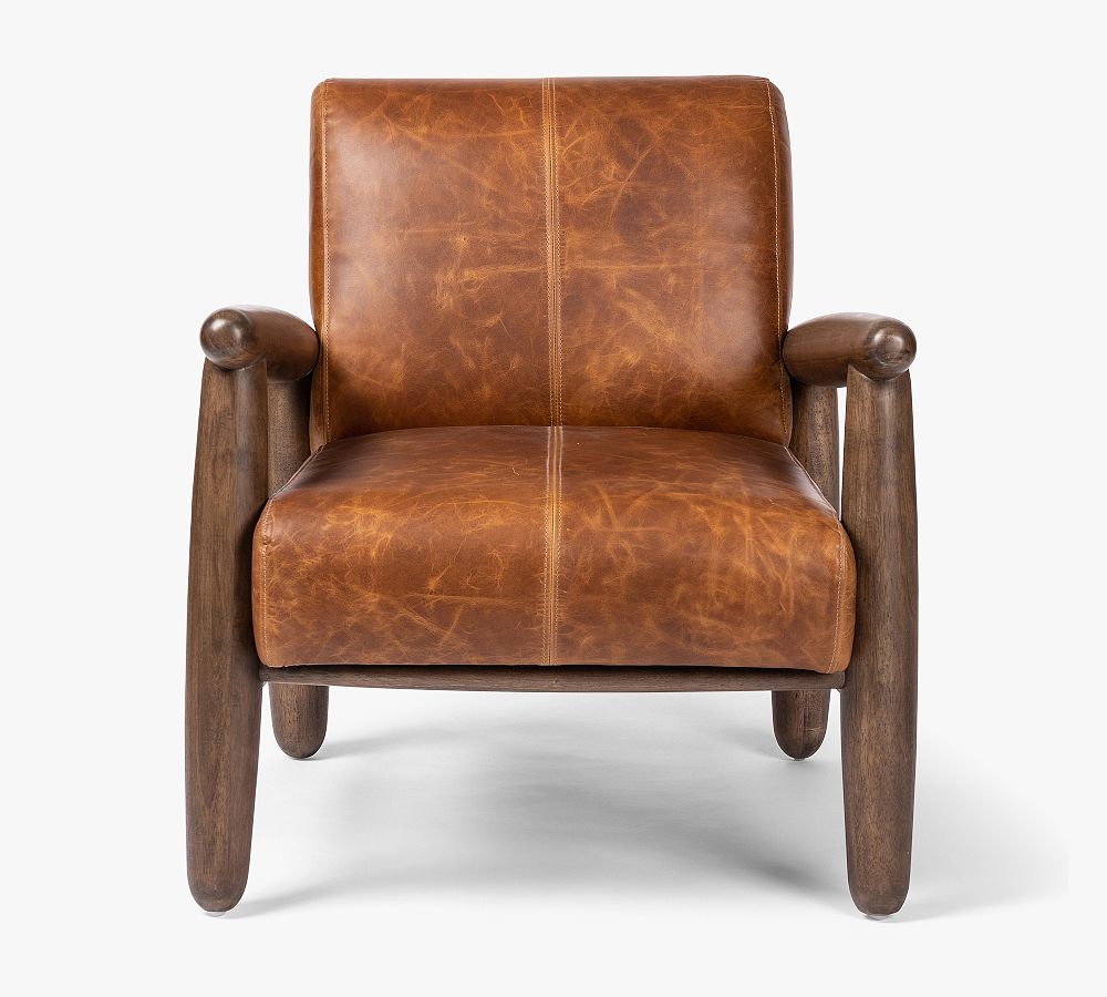 Westan Leather Chair | Pottery Barn