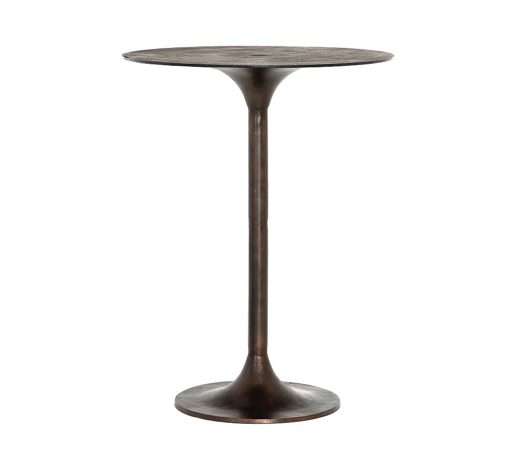 Collier Metal Round Bar Height Outdoor Dining Table (32") | Pottery Barn