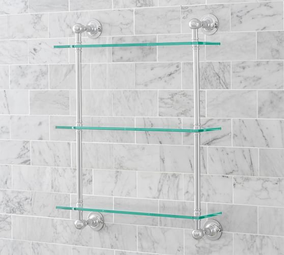 Sussex Triple Glass Shelf | Pottery Barn