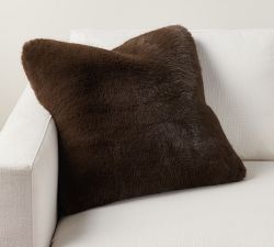 Faux Fur Mink Pillow | Pottery Barn
