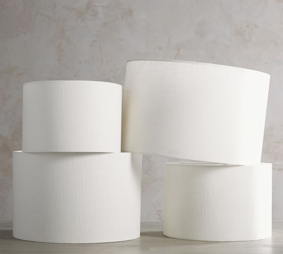 Gallery Textured Linen Straight-Sided Lamp Shade (13"-19'') | Pottery Barn